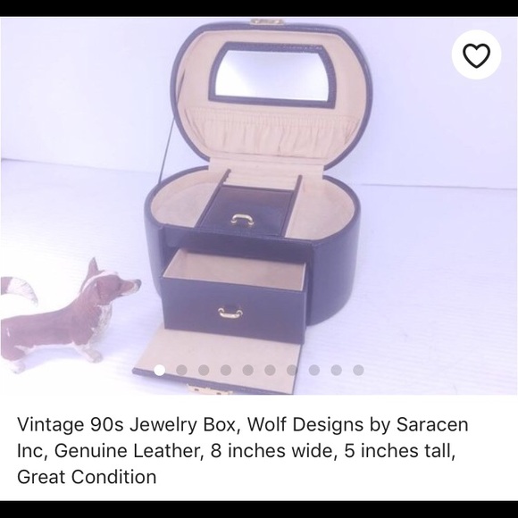 WOLF | Other | Vintage 9s G Leather Wolf Jewelry Box | Poshmark